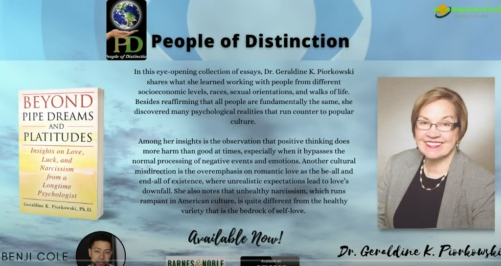 Dr. Geraldine Piorkowski talks about her book with Benji Cole – Author ...