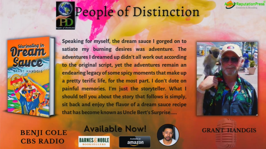 Benji Cole of CBS Radio featured the book entitled, “Marinating in ...