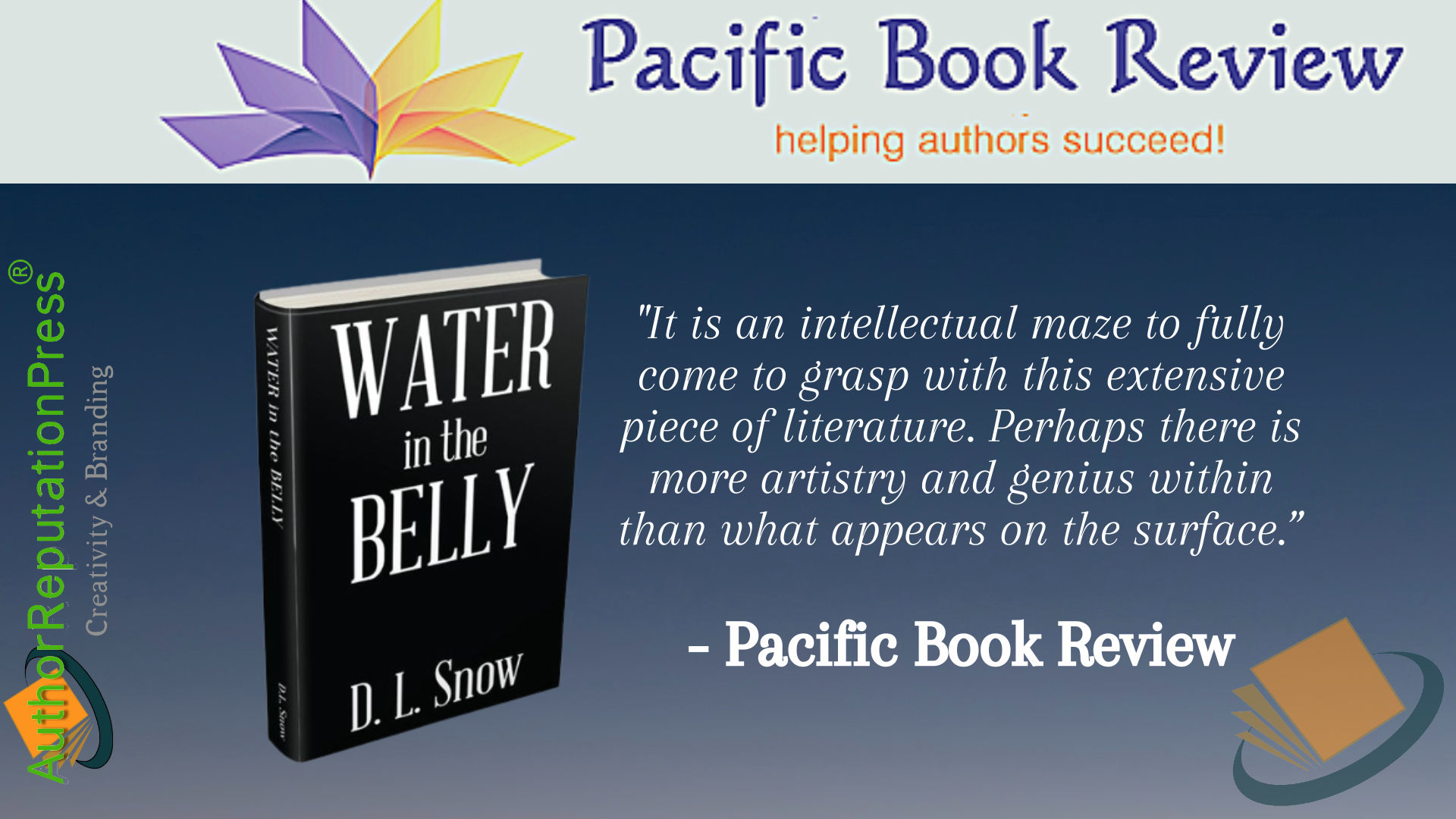 Pacific Book Review commends “Water in the Belly” by D.L. Snow ...