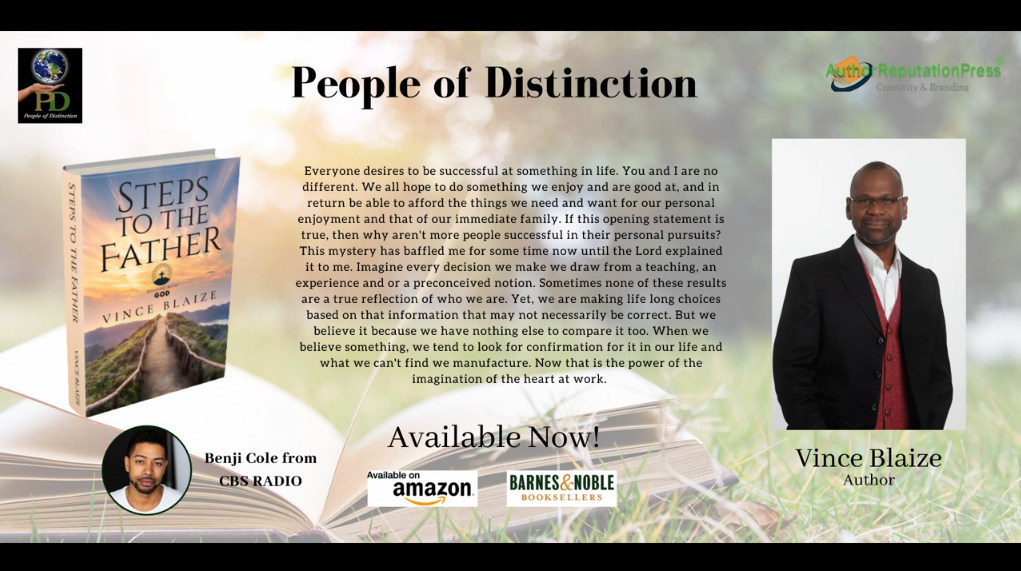 CBS Radio’s Benji Cole interviews Vince Blaize, the author of “Steps to ...