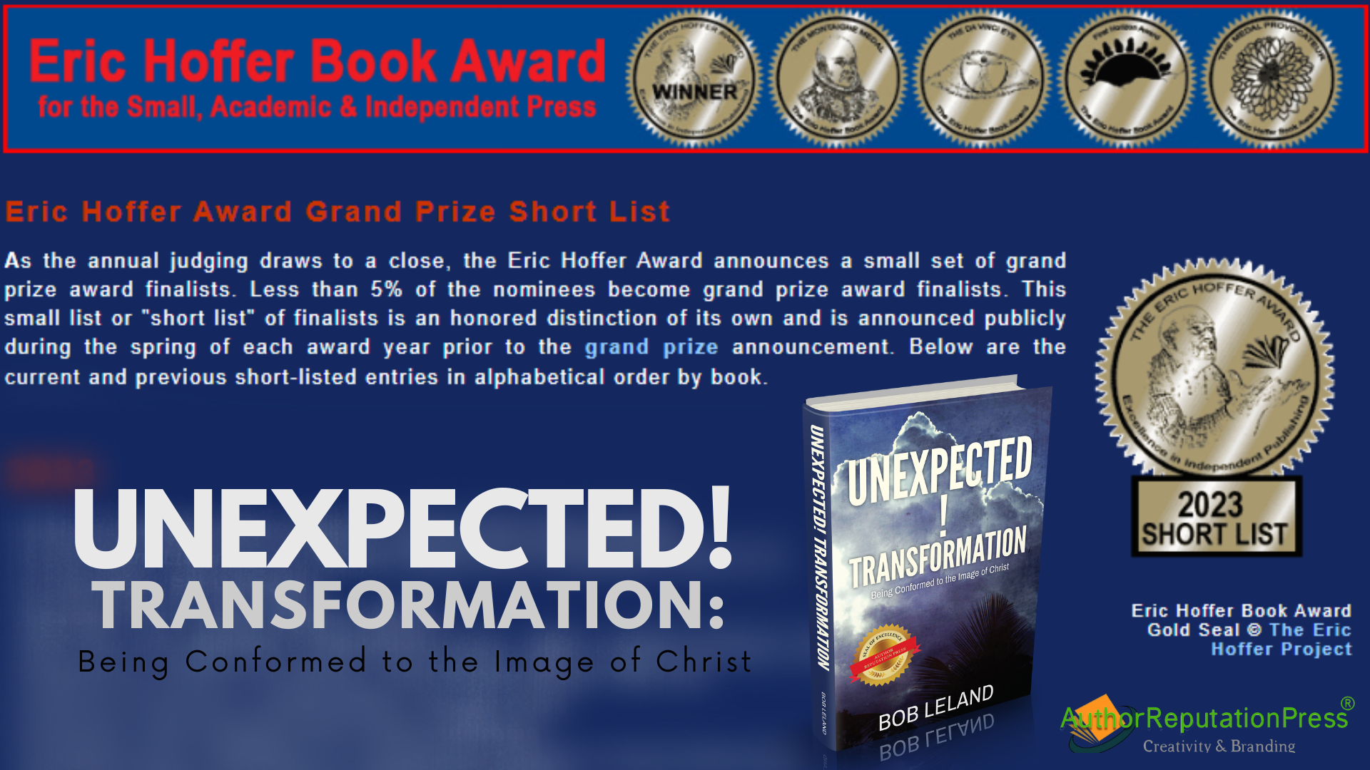 “Unexpected Transformation: Being Conformed to the Image of Christ” by ...
