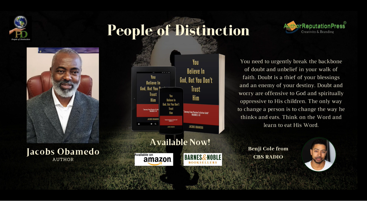 Benji Cole of CBS Radio interviewed Jacobs Obamedo, author of “You ...