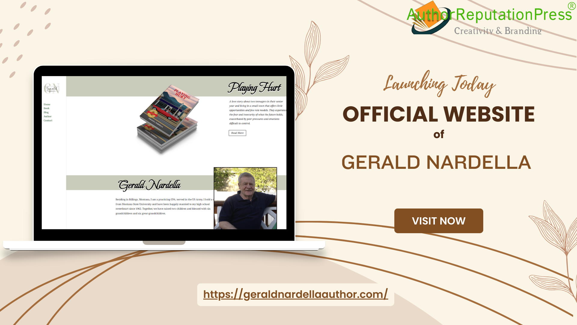The released website for Gerald Nardella’s “Playing Hurt” is now live ...